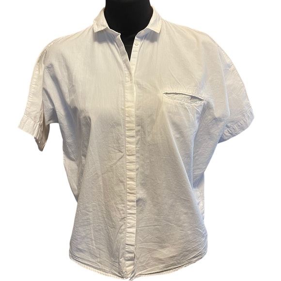 Zara | Tops | Zara Basic White Button Down Top Euc | Poshmark